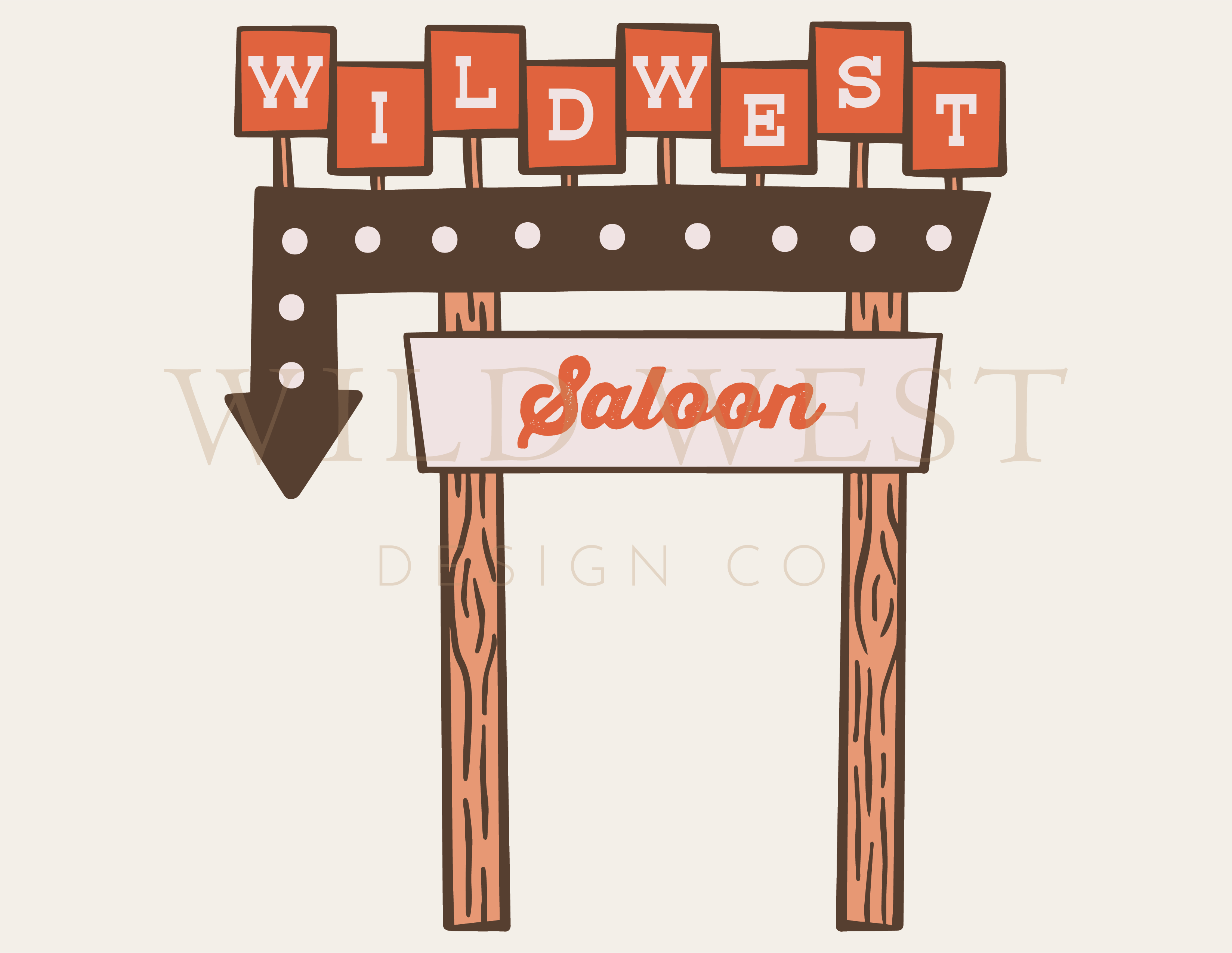 Wild West Saloon Sign